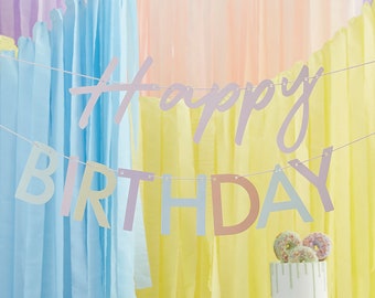 Pastel Happy Birthday Bunting - Etsy
