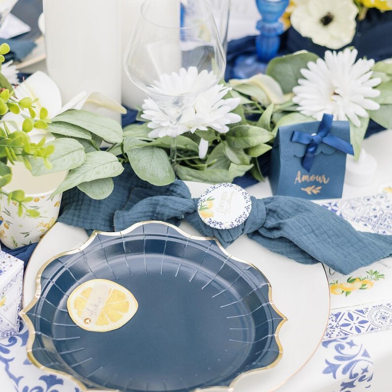 10 Dolce Vita Place Cards, Lemon Place Cards, Lemon Table Decorations ...