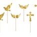 6 First Communion Gold Cupcake Toppers, Cake Topper, Gold Cake ...