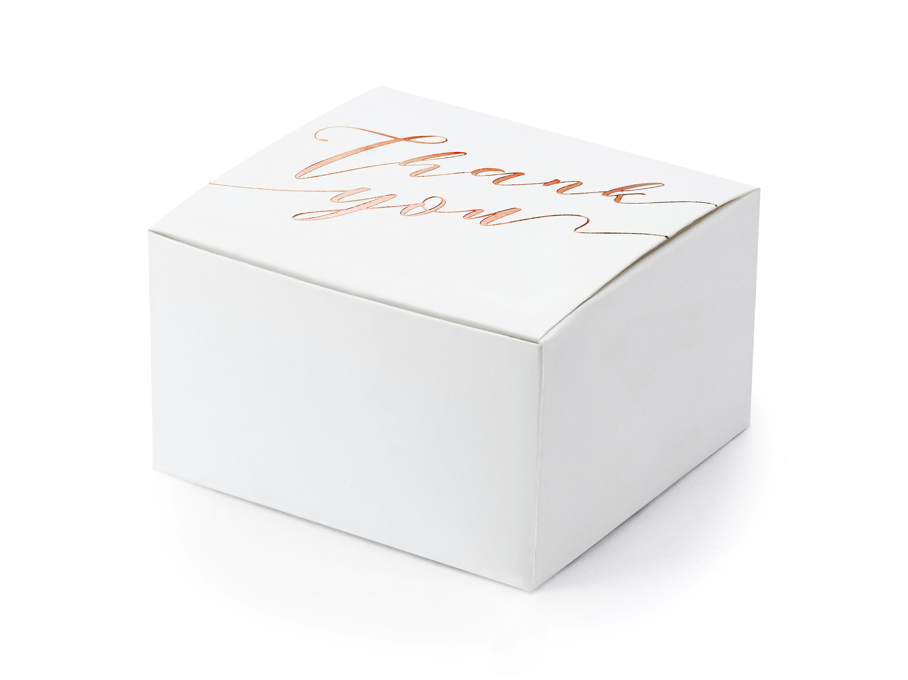 Small Rose Gold Thank You Boxes - Set of 10 - Rose Gold Thank You Boxes ...