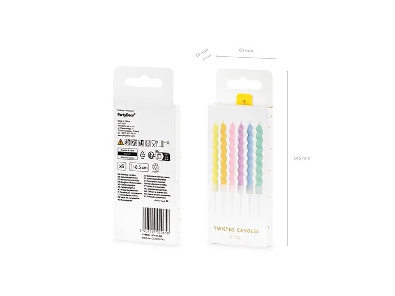 Lovely Pastel Curl Birthday Candles, Birthday Candles, Rainbow Candles ...