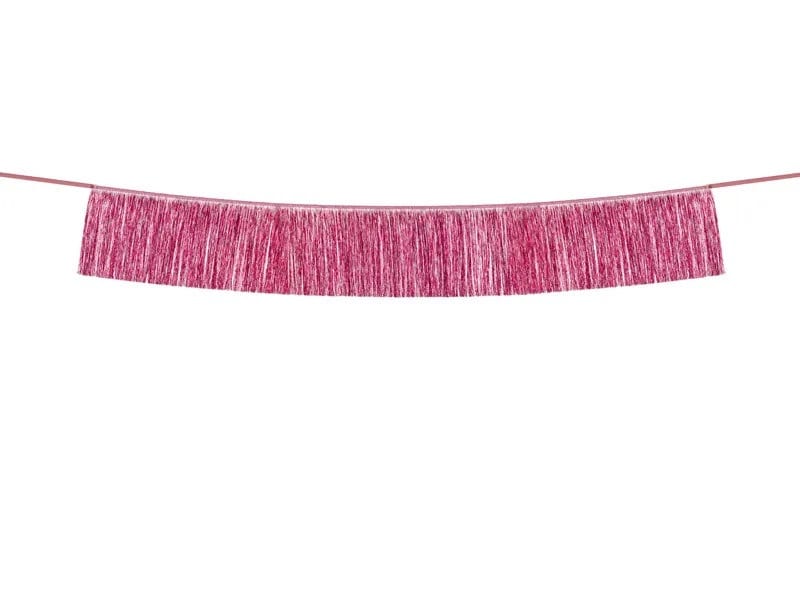 Long Pink Fringe Garland, Pink Tassel Garland, Pink Party Garlands ...