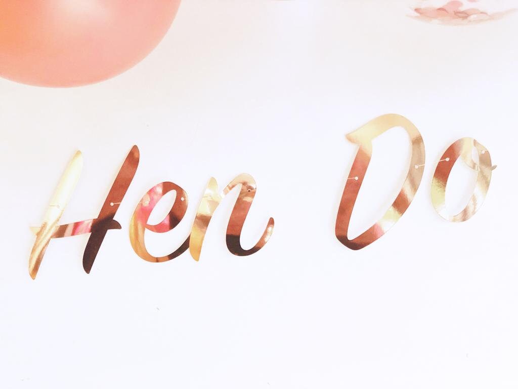 Personalised Hen Do Banner Available in Bronze Silver or - Etsy UK
