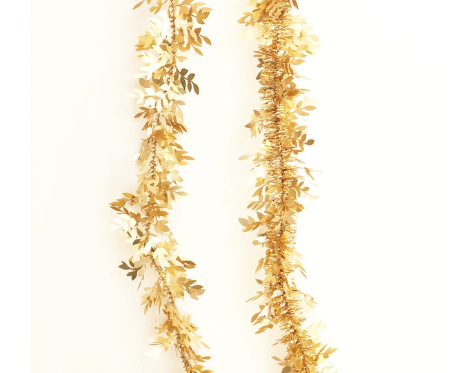 High Quality Satin Gold Tinsel Garland, Chunky or Slender, Gold Tinsel ...