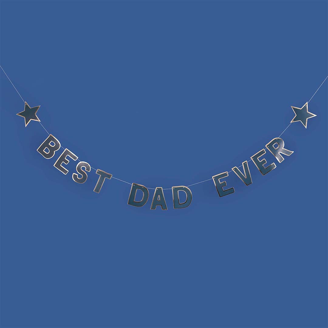 Best Dad Ever Navy Banner 2.5M, Best Dad Banner, Blue Best Dad Ever, 2 ...