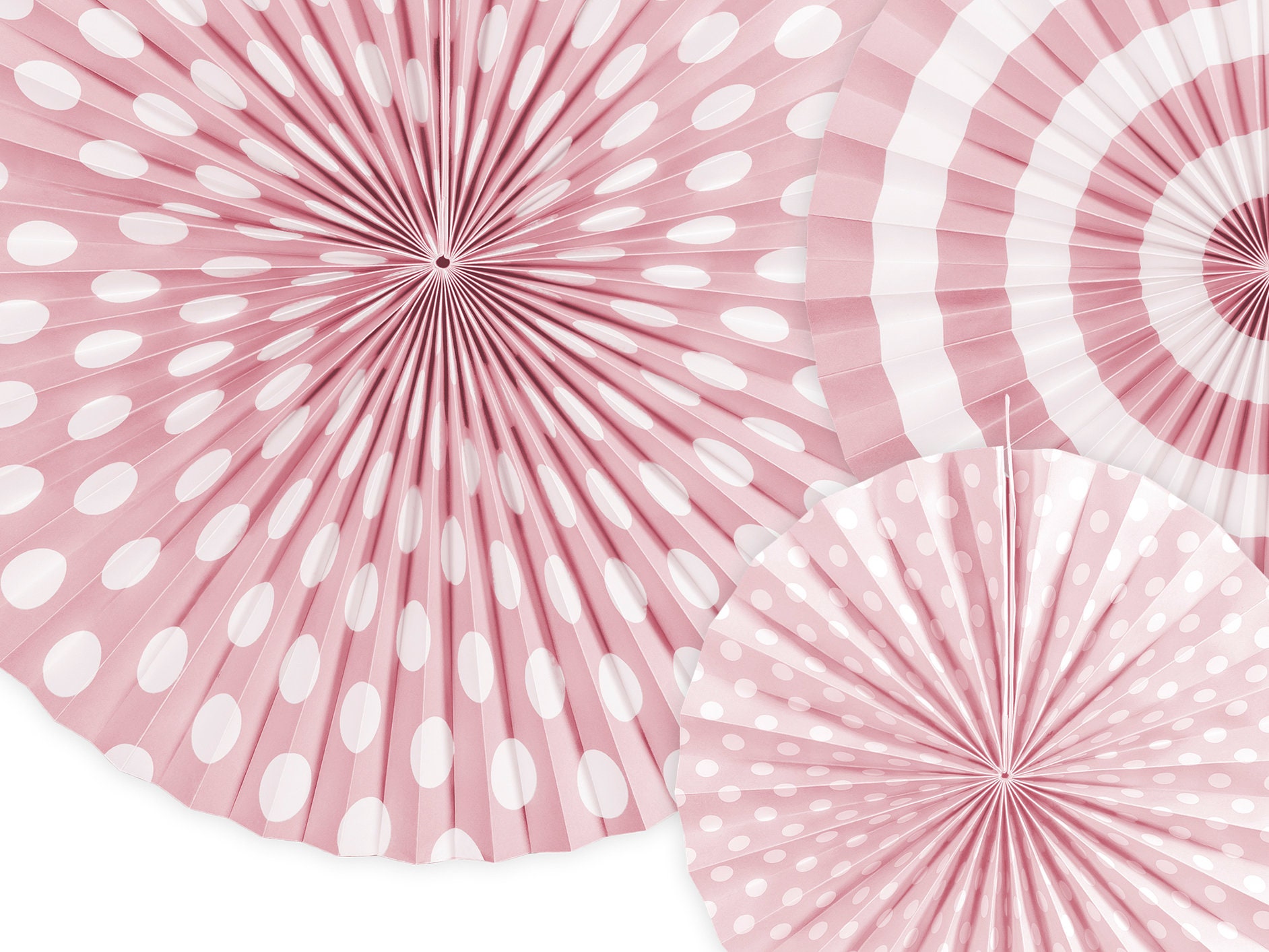 Elegant Hanging Paper Fans Pastel Pink 3 in Each Pack - Etsy UK