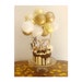 Mini Gold and White Balloon Cake Topper, Gold Balloon Topper, Gold ...