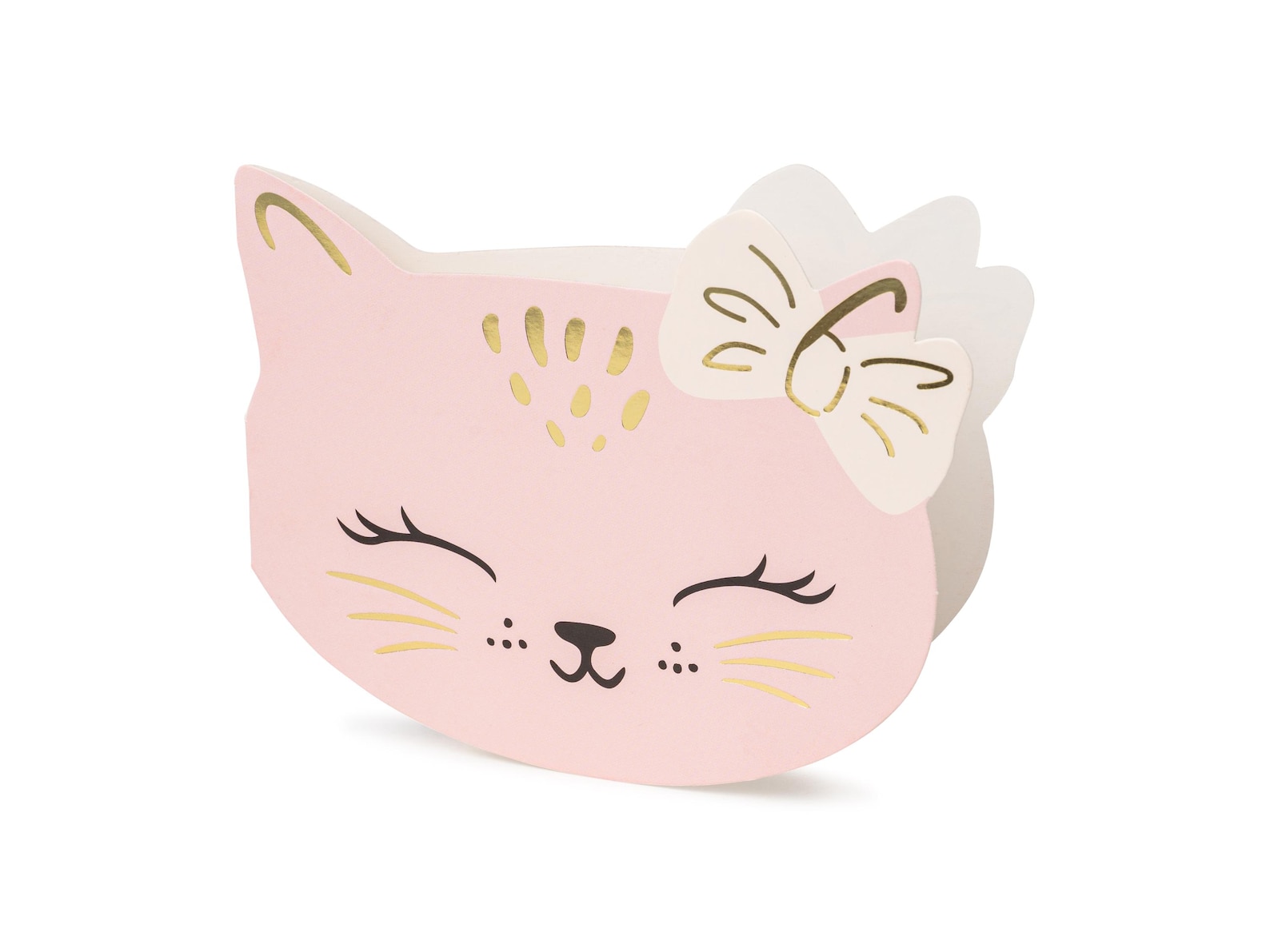 6 Pink Cat Invitations, Cat Party Invitations, Party Decorations, Cat ...