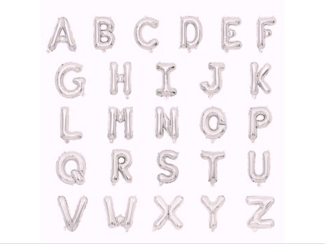 High Quality Personalised Silver Letter Balloons - Letter Balloons ...