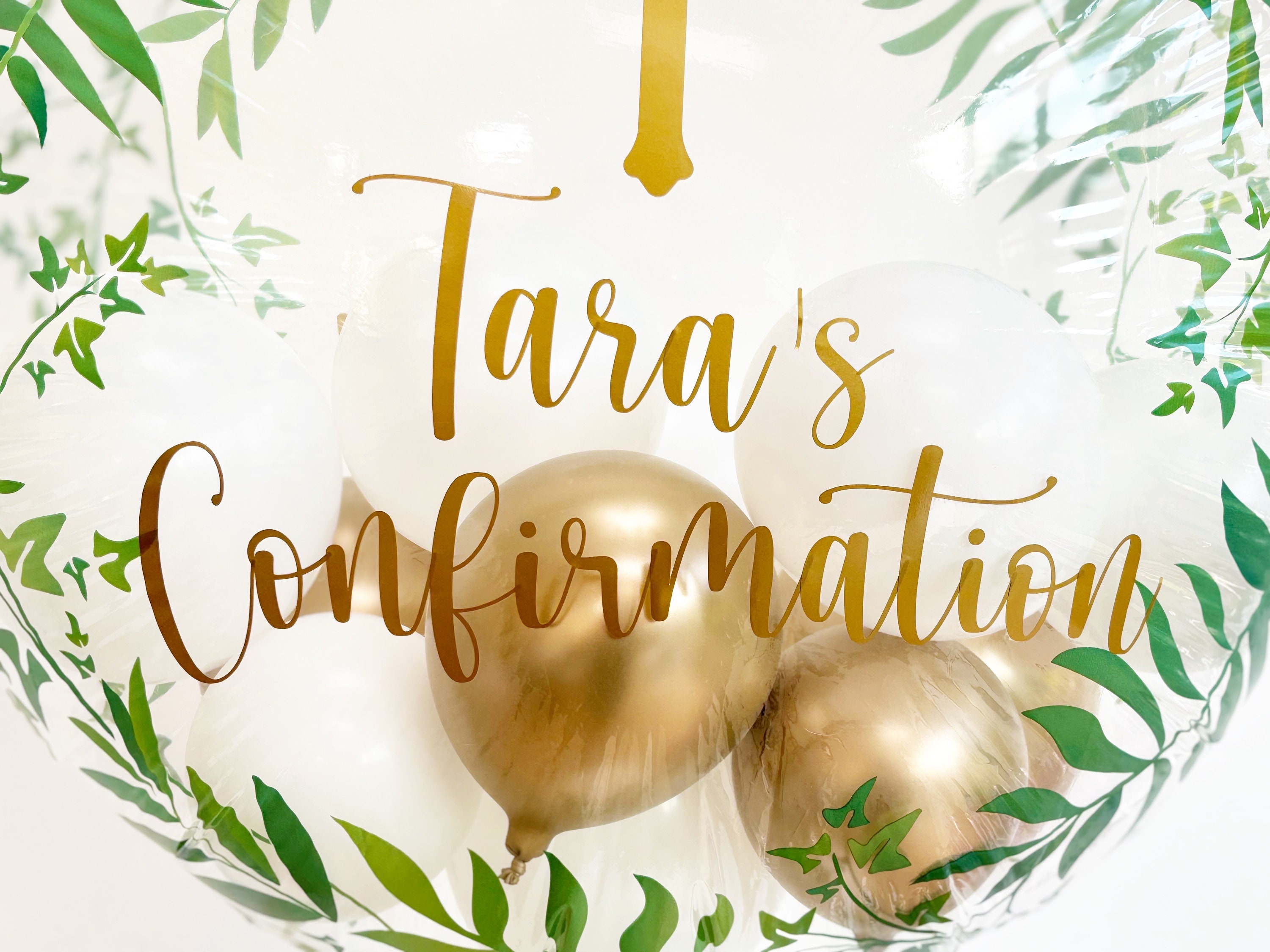 DIY Personalised Communion/christening Balloon Stand, Communion Balloon ...