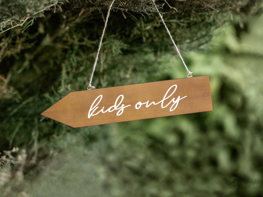 Kids Only Wooden Signposts - Wedding Directional Sign - Wedding ...