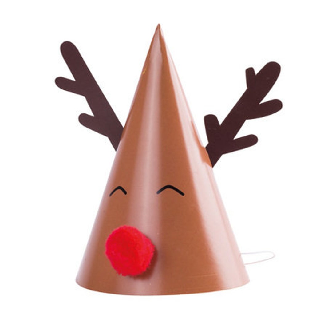 8 Adorable DIY Rudolph Party Hats, DIY Reindeer Party Hats, Christmas ...