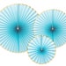 Pastel Blue Paper Fans - Luxurious Paper Fans - Blue and Gold - 3 in ...