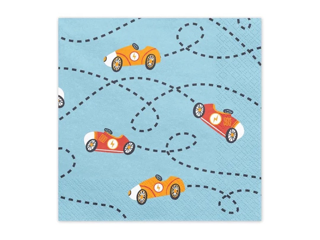 12 Racing Car Paper Napkins, Racing Paper Napkins, Party Decorations ...