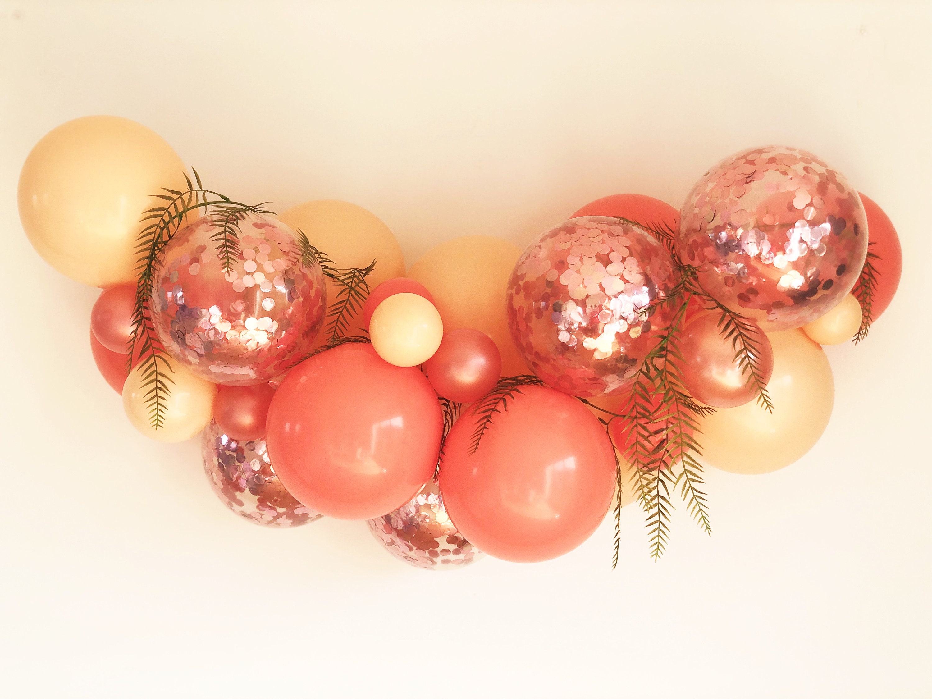 Coral and Rose Gold Balloon Garland Kit, Coral Balloon Arch, Coral ...