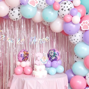 DIY Large 55" Dog Birthday Balloon Sculpture, Pink Dog Balloon ...