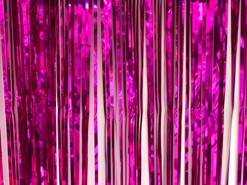Hot Pink Party Curtain, Pink Party Curtain, 2.5m/8ft Length, 90cm ...