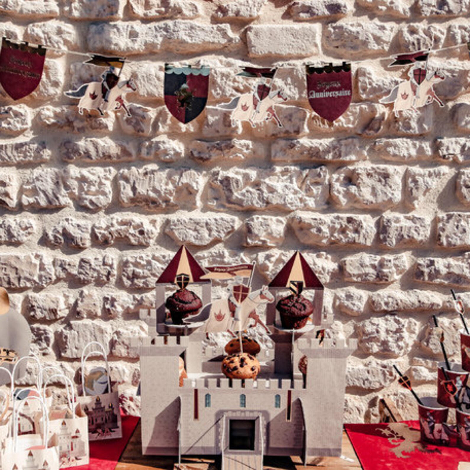 Medieval Castle Cupcake Stand 3D Knights Castle Food Display - Etsy