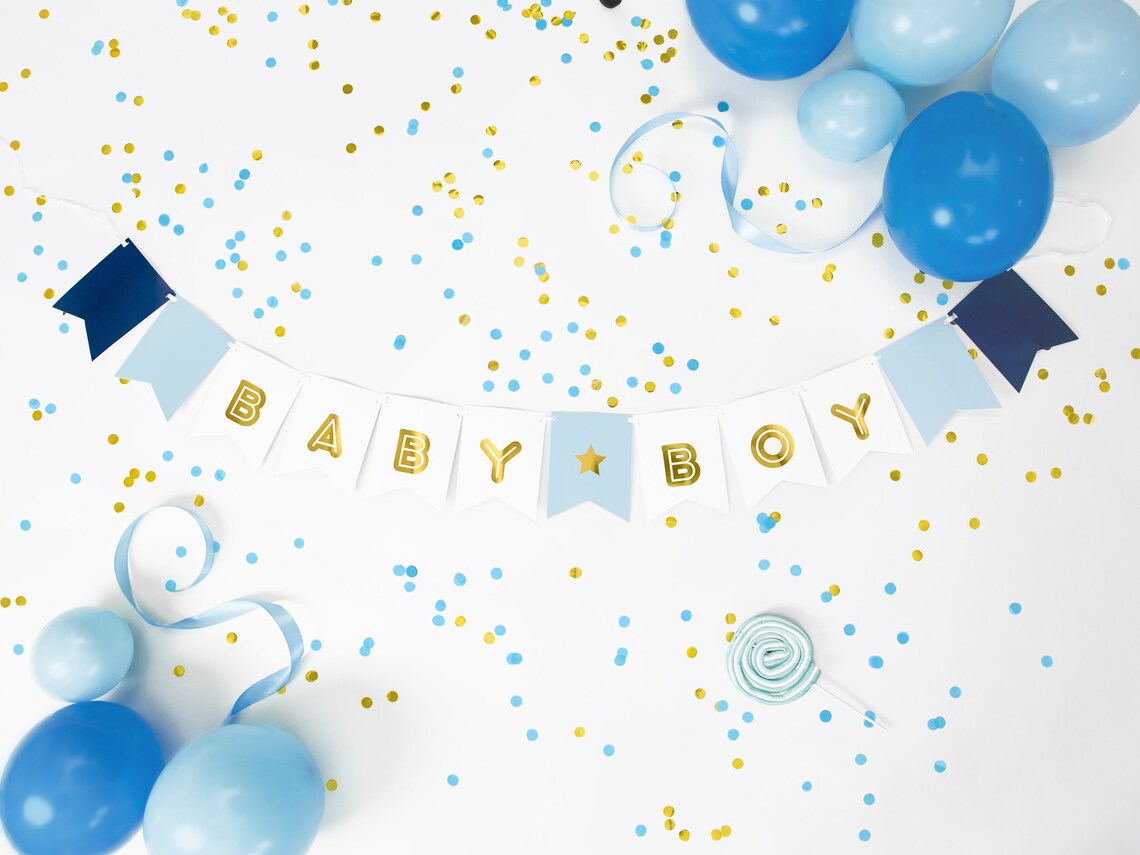 Blue Baby Boy Banner Blue Baby Shower Banner It's a Boy - Etsy UK