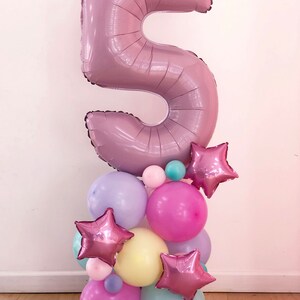 DIY Large 55" Pastel Birthday Balloon Sculpture, Pastel Coloured ...
