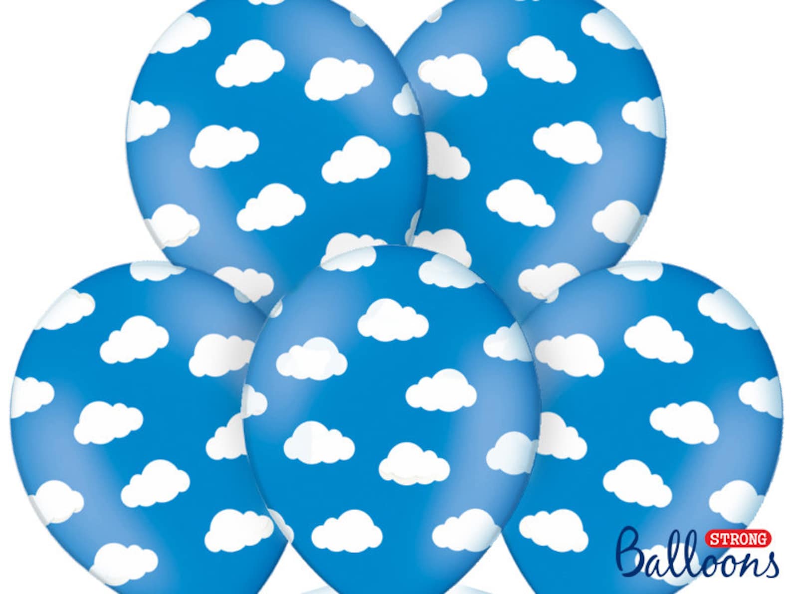 Cloud Balloons - Set of 6 - Blue Cloud Balloons - Christening - Vintage ...