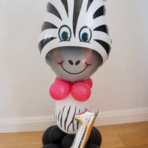 Giant Zebra Balloon Sculpture - DIY 4.6ft/1.4m Zebra Balloon Display ...