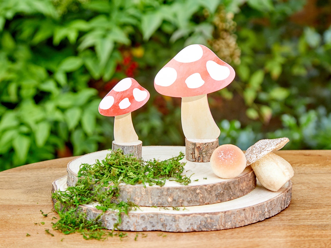5 Cute Toadstool Cutouts 2 Colours 2 Sizes Pastel Red - Etsy