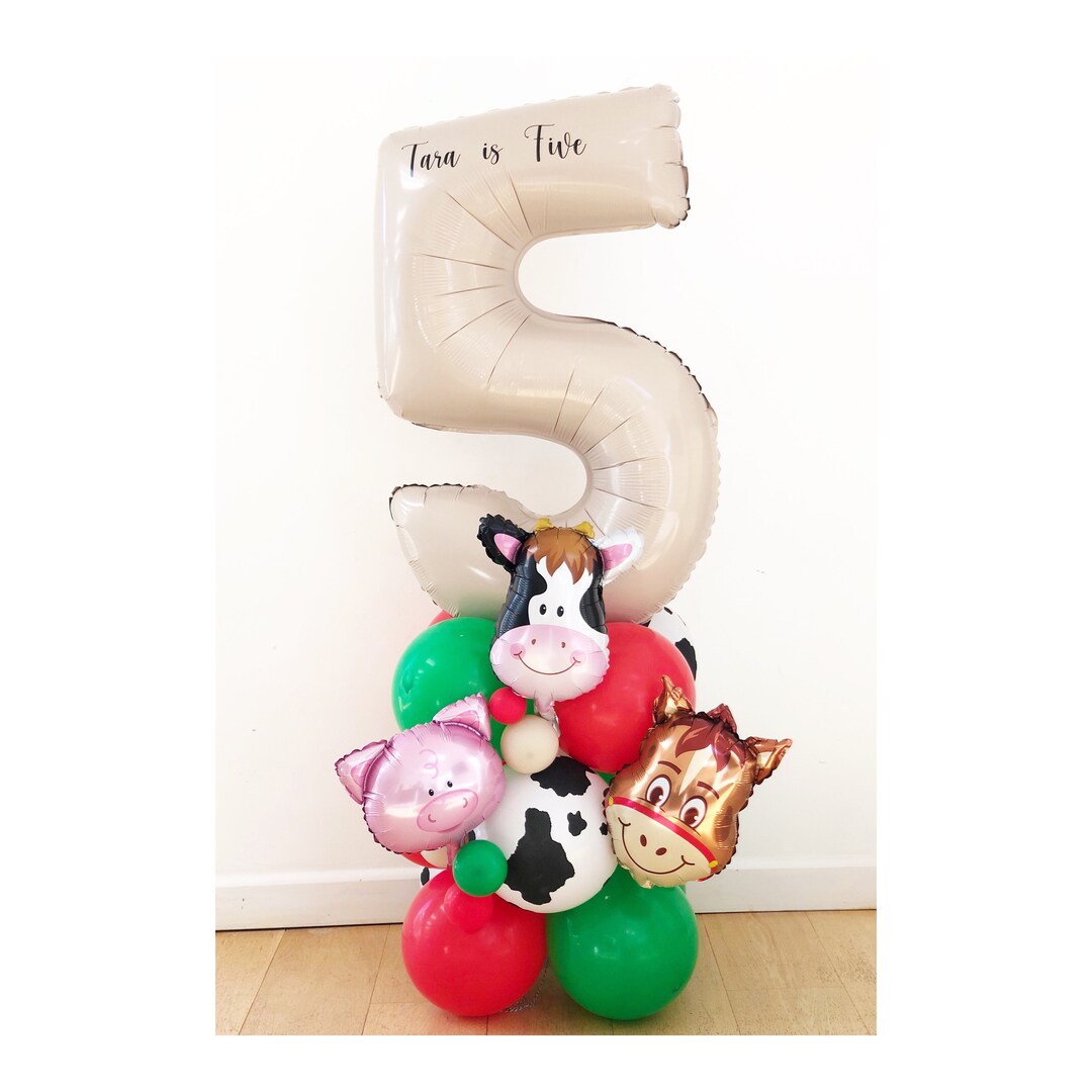 DIY Green Farm Balloon Sculpture, 1.4m/55in, Boy's Farm Animal Balloon ...