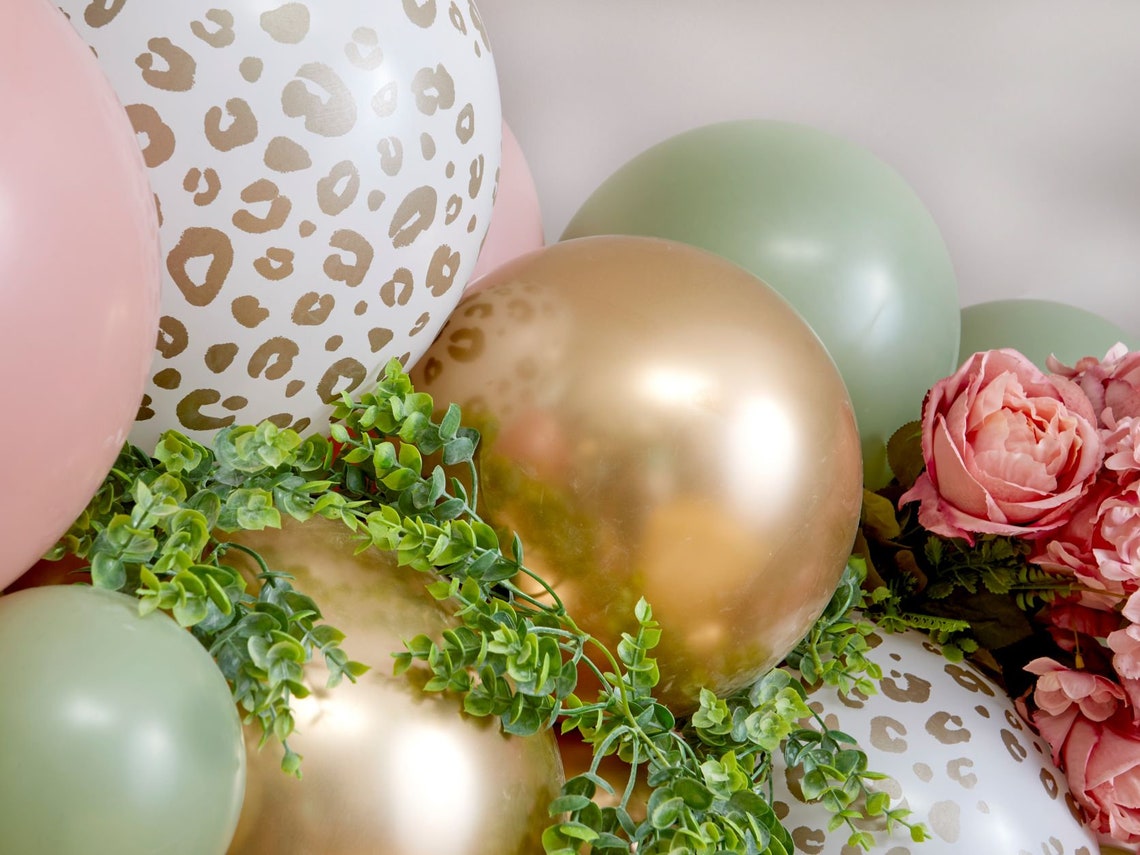Dusky Pink and Sage Green Safari Balloon Arch Safari Balloon - Etsy