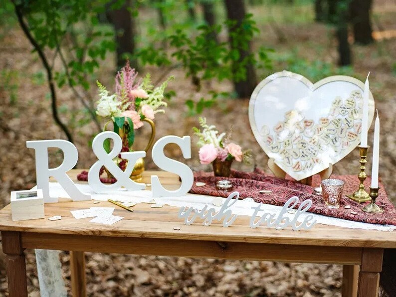 White Wooden Wish Table Sign, Wish Table Wedding Sign, Wooden Wish ...