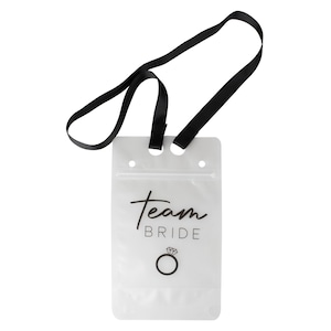 6 Team Bride Hen Party Drink Pouch With Straw and Lanyard, Hen Do ...