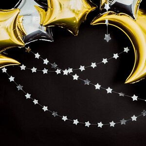 Extra Long Silver Star Banner, Silver Stars Banner, Twinkle Twinkle ...