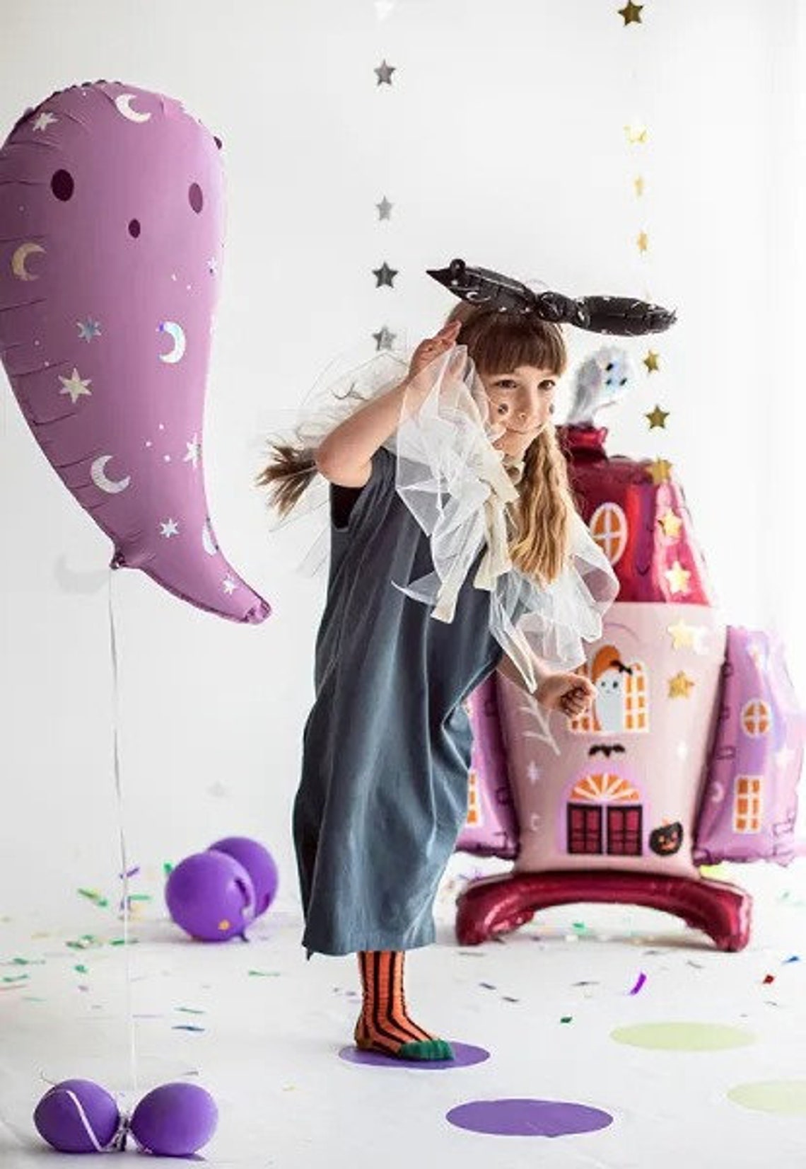 Cute Pink Ghost Balloon, Halloween Ghost Balloon, 60cm/24in, Halloween ...