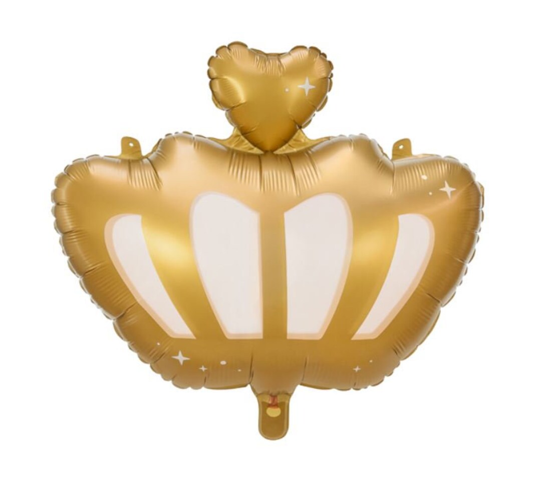 Jumbo Gold Crown Balloon, Gold Crown Balloon, Princess Balloon, Crown ...