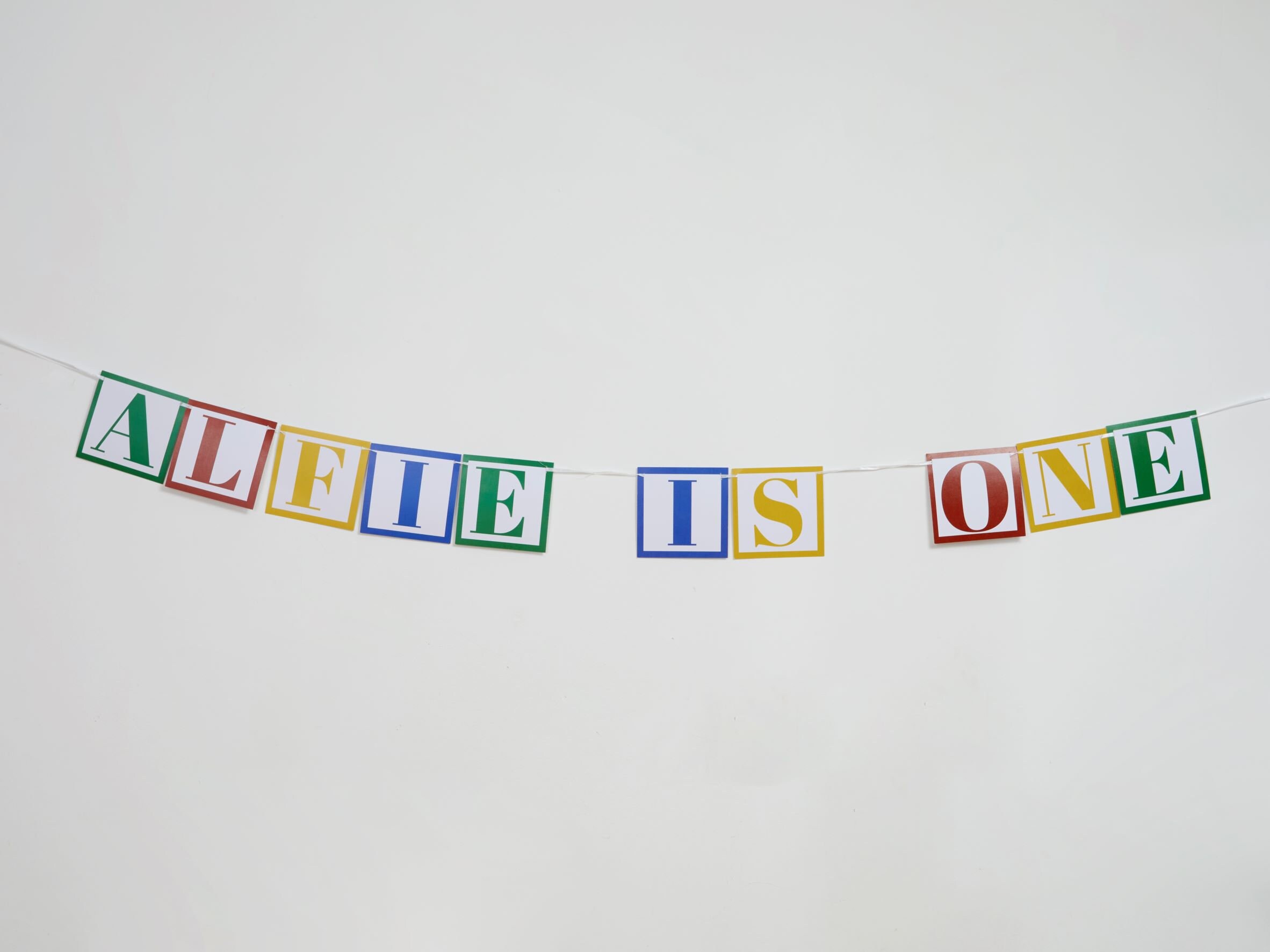 Personalised Baby Block Banner, Any Name, First Birthday Banner, Baby ...