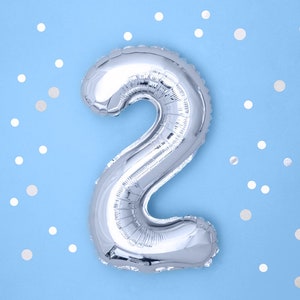 14 Silver Number Balloon Number Balloons Silver Number Balloon Silver ...
