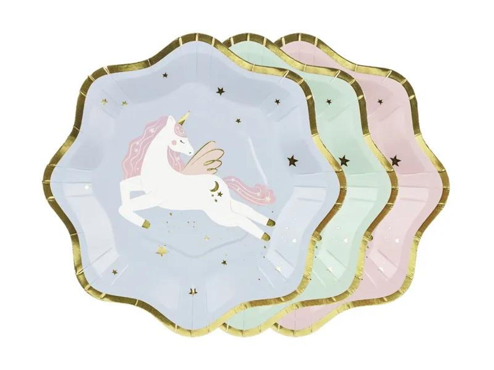 6 Unicorn Plates, Unicorn Paper Plates, Unicorn Party Decorations ...