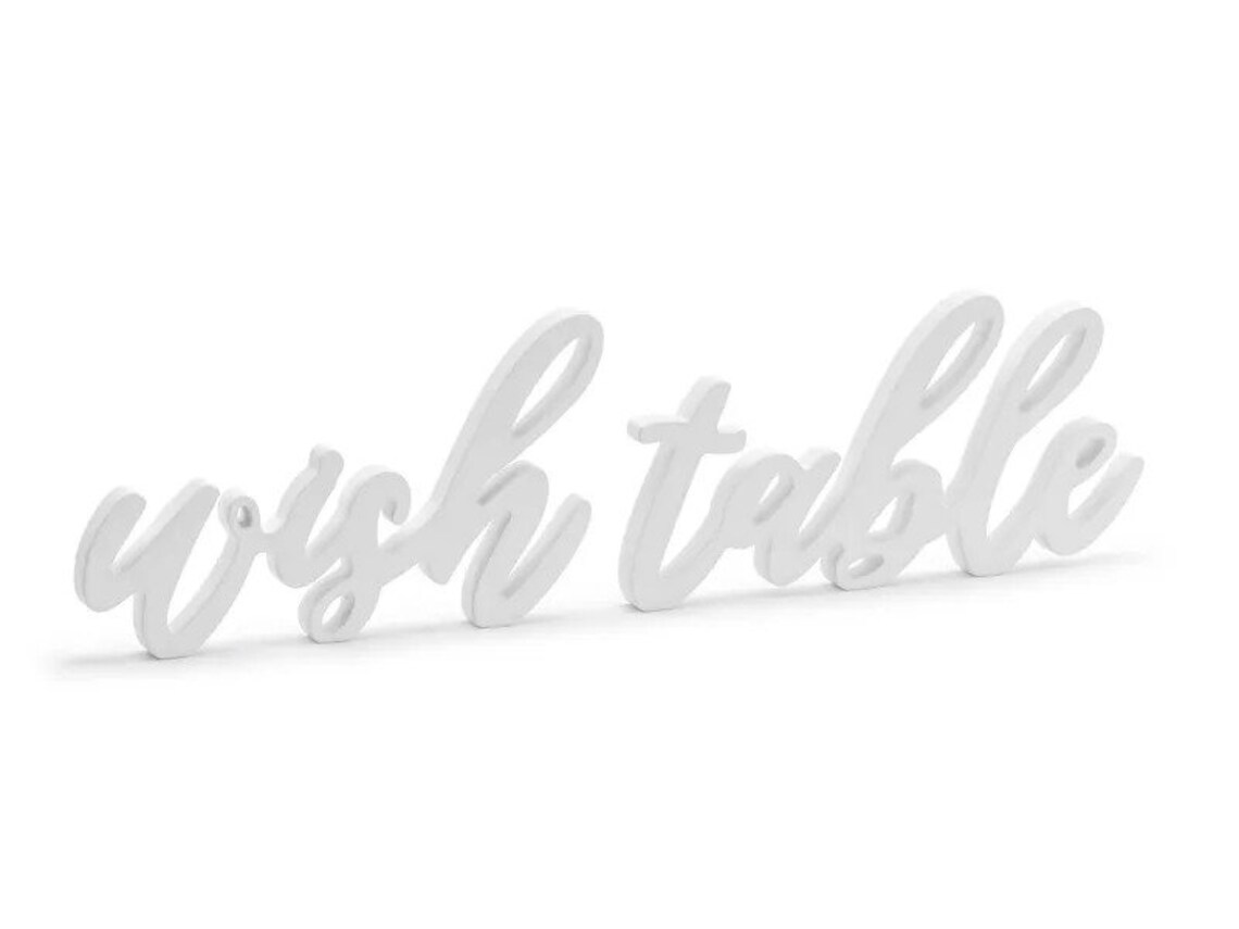 White Wooden Wish Table Sign, Wish Table Wedding Sign, Wooden Wish ...