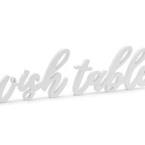 White Wooden Wish Table Sign, Wish Table Wedding Sign, Wooden Wish ...
