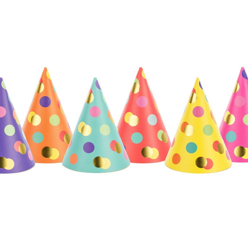 Rainbow Party Hat - Etsy