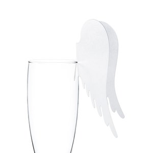 Pearl White Angel Wings Glass Markers - Set of 10 - High Quality White ...