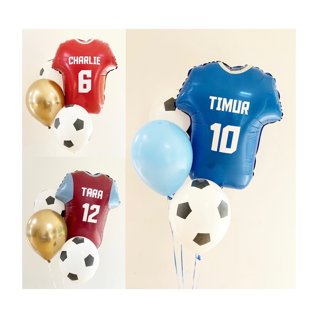 Personalised Football Balloon Set, Uninflated, Football Balloons ...