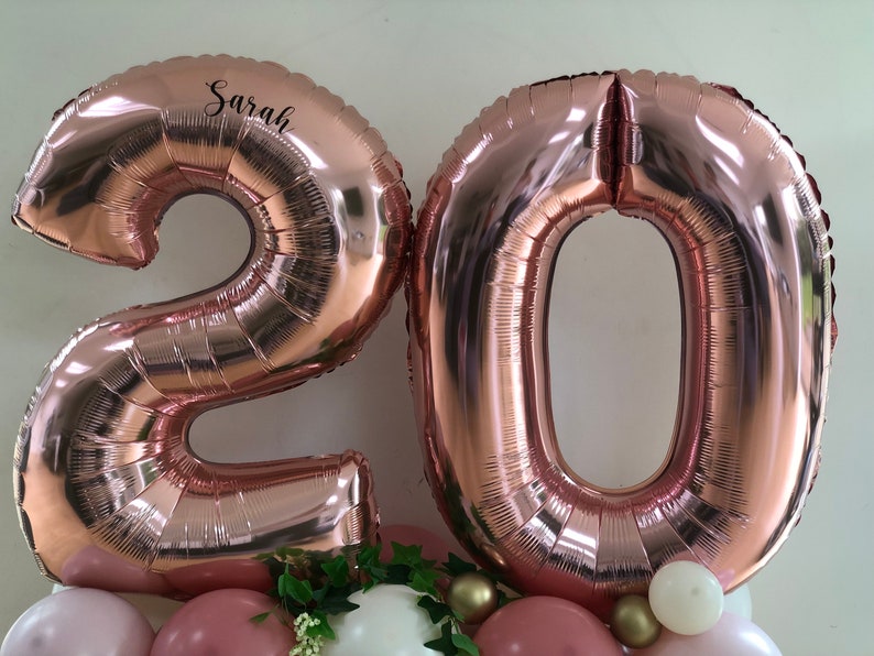 Luxurious Pink Double Digit Balloon Sculpture, DIY Balloon Sculpture ...