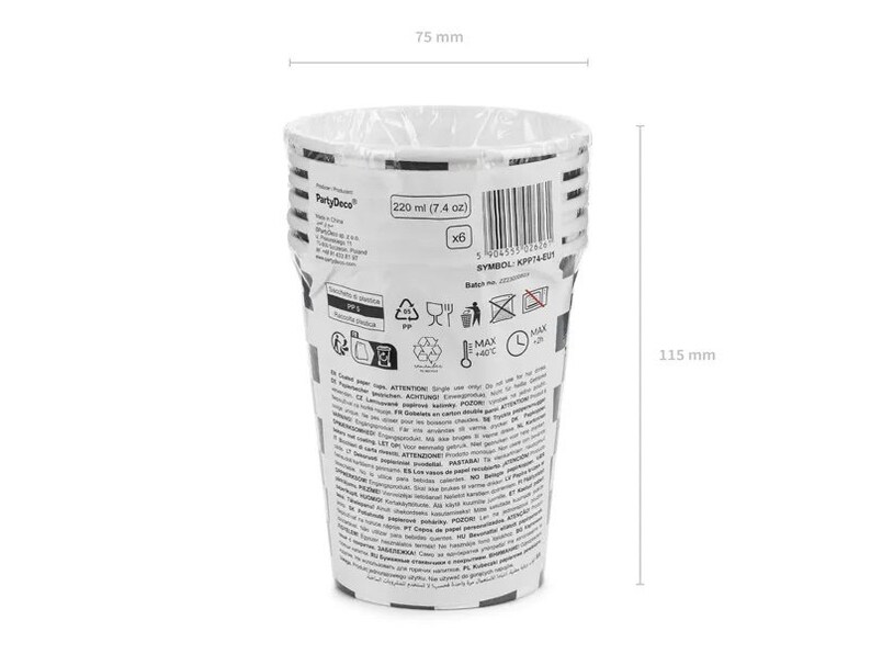 6 Checkered Flag Party Cups, Racing Paper Cups, Monster Truck ...
