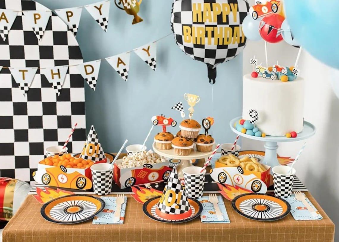 3 Racing Car Themed Boxes for Snacks , Racing Car Treat Boxes, Racing ...