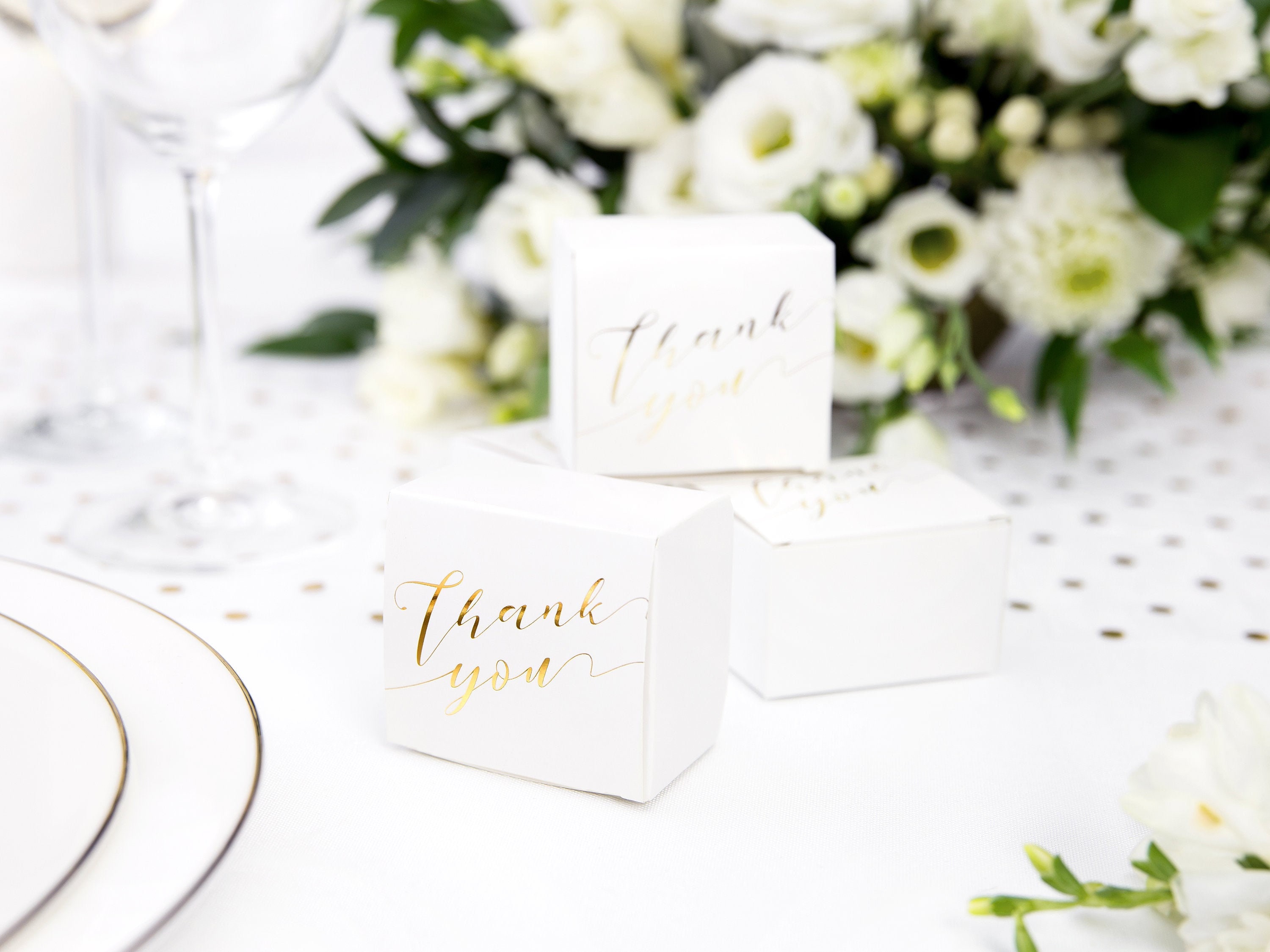 Small Gold Thank You Boxes Set of 10 Gold Thank You Boxes - Etsy UK
