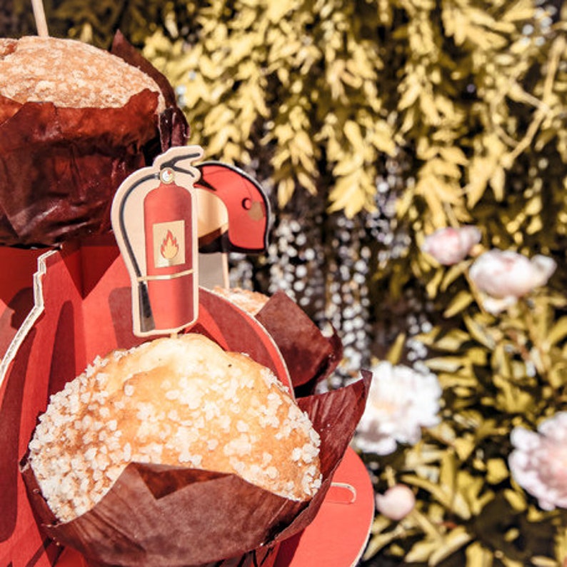 Vintage Fireman Cupcake Decor Fire Engine Food Picks Fireman - Etsy UK