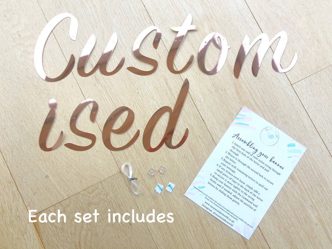 Personalised Hen Do Banner Available in Bronze Silver or | Etsy