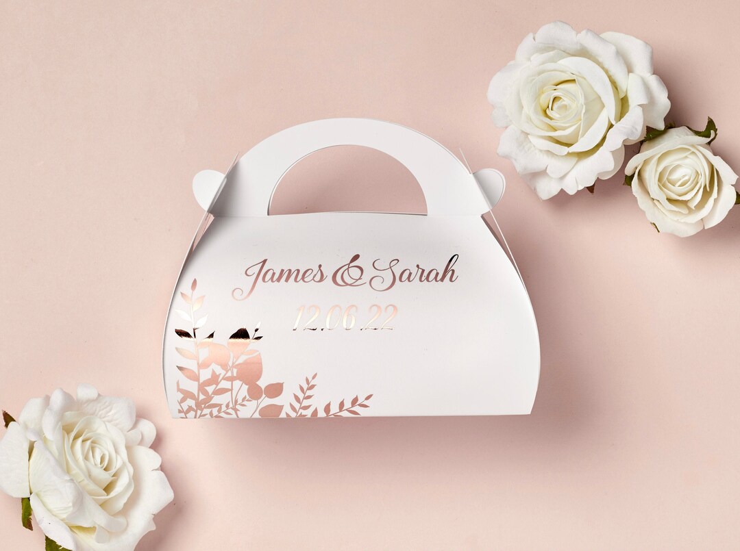 Luxurious Personalised Rose Gold Boxes, Personalised Cake Boxes ...