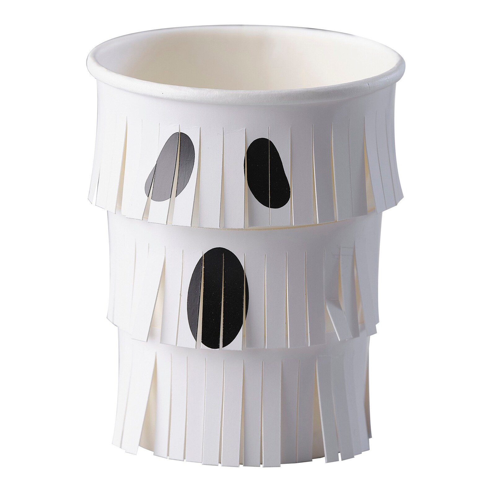 Ghost Fringe Paper Halloween Cups - Halloween Paper Cups - Ghost Paper ...